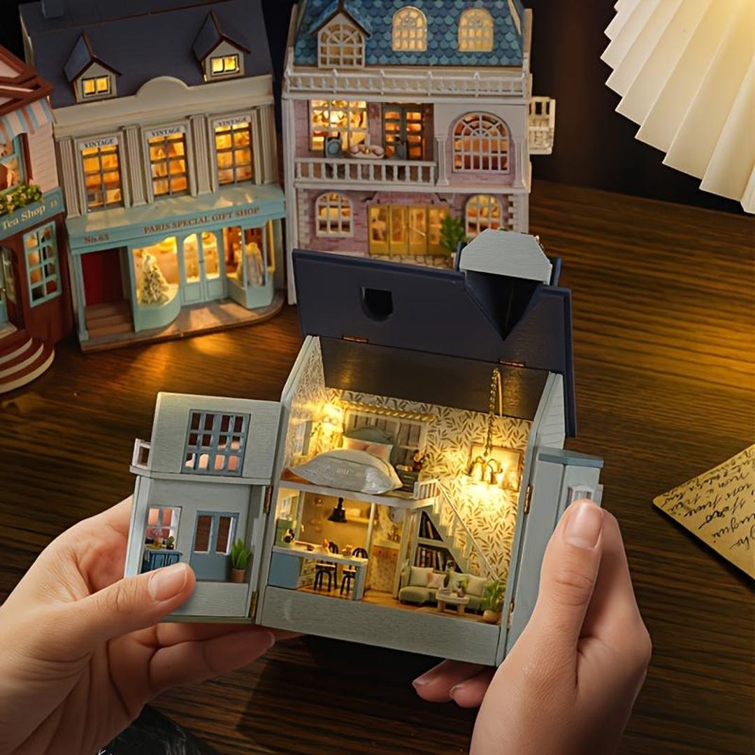 Exquisite Wooden 3D Puzzle Cottage - Handcrafted Mini Home Garden ...