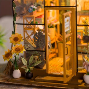 DIY Garden House Building Scene Assembly Model House, Wood Handmade ...