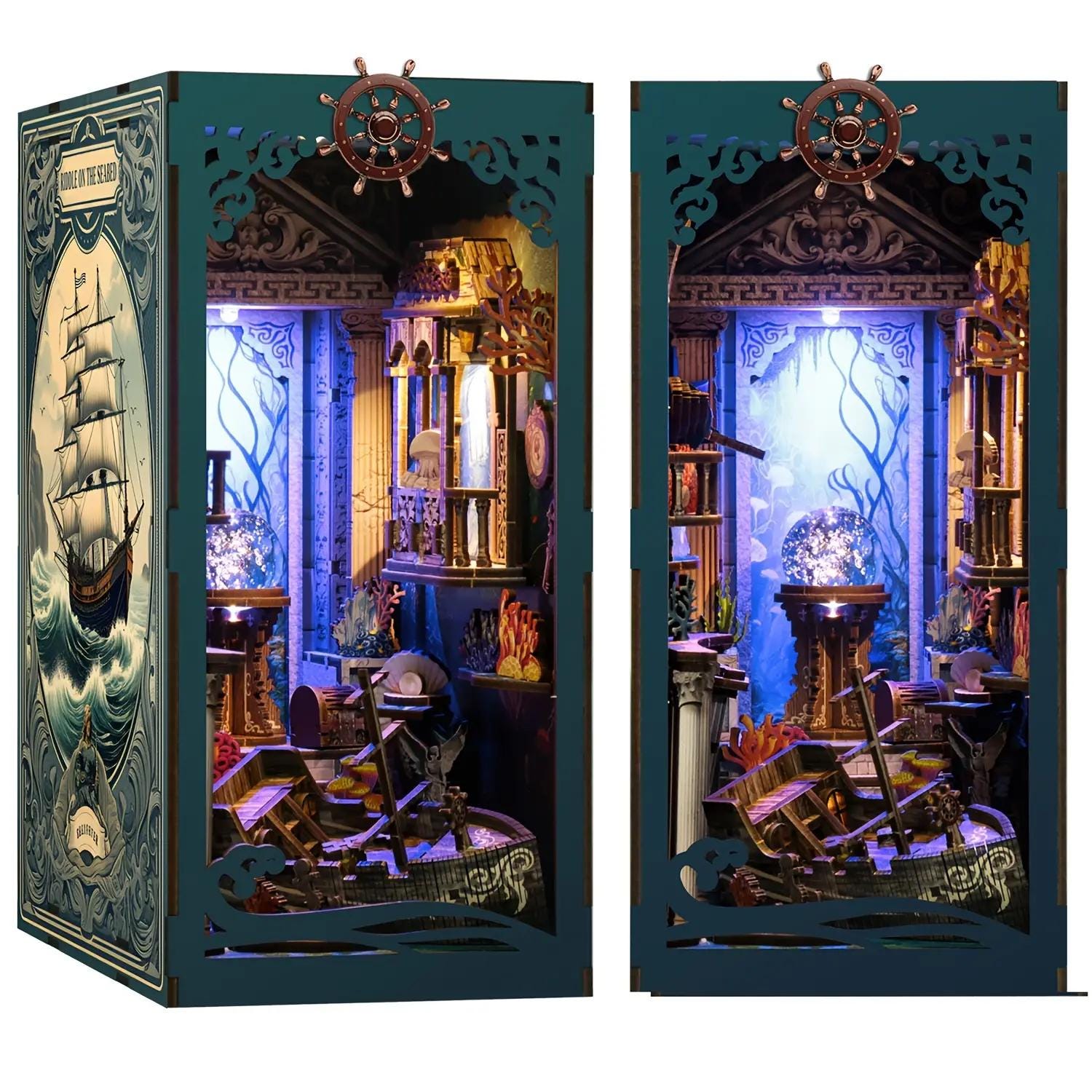DIY 3D Undersea Fantasy Book Nook Kit - Handcrafted Wooden Book Stand ...