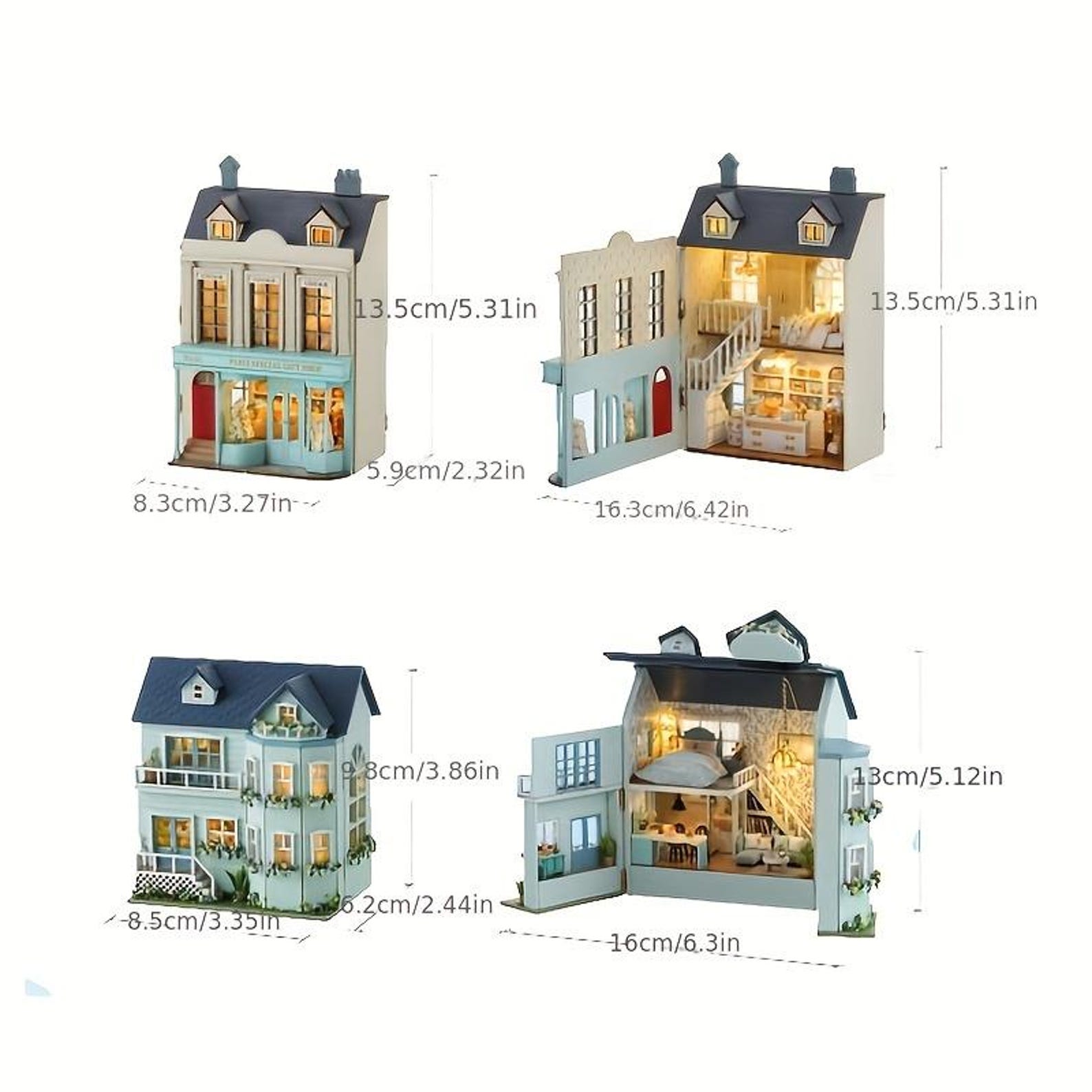 Exquisite Wooden 3D Puzzle Cottage Handcrafted Mini Home Garden Series ...