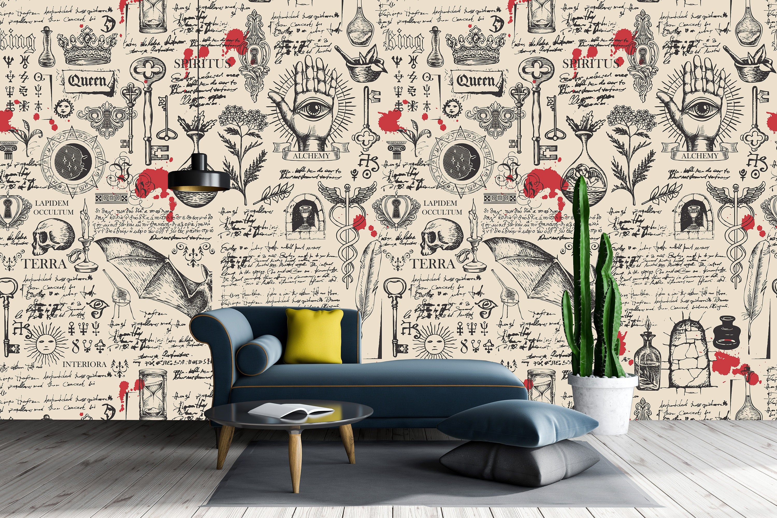 Esoteric and Occult Symbols Wallpaper Alchemy Themed Wallpaper Sketches ...