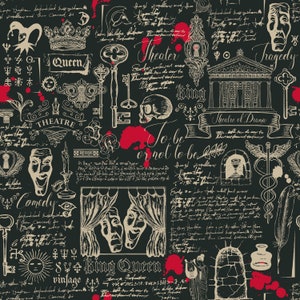 Theme of Theater and Drama Vintage Style Wallpaper | Hand-drawn Wall ...