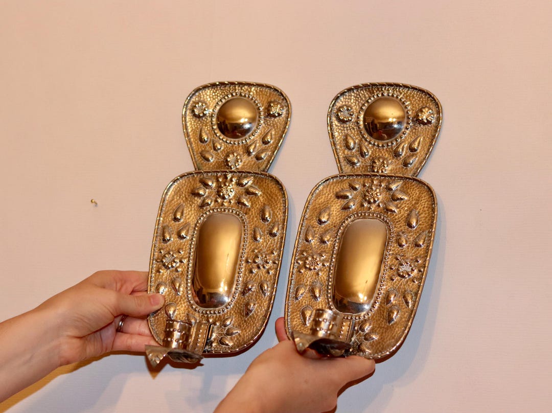 Baroque Style Mid-century Swedish Pewter Sconces - Etsy