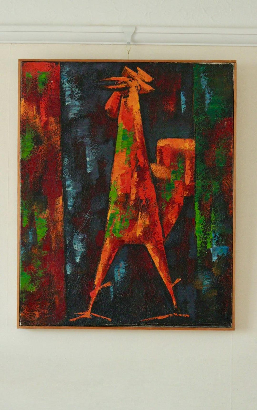 Original German Mid Century Oil on Canvas "de Haan", by Wolf Reuther ...