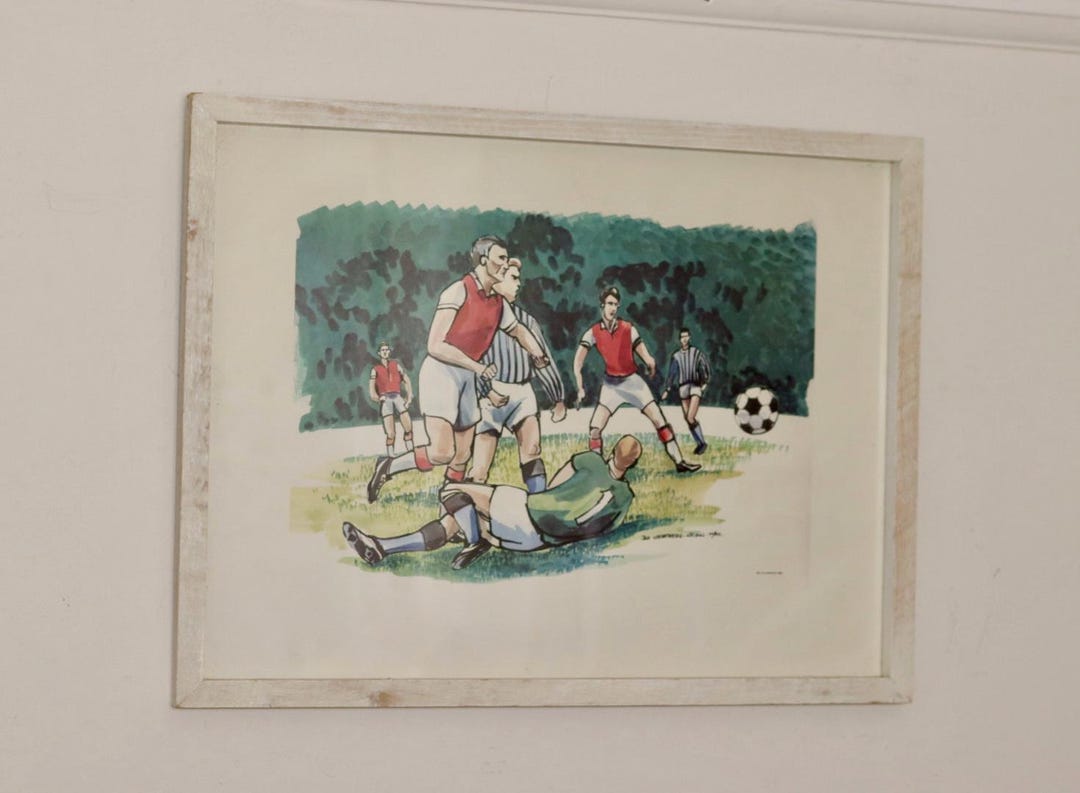 1980 Vintage Lithograph Print "football" by Bo Westberg-gren - Vintage ...