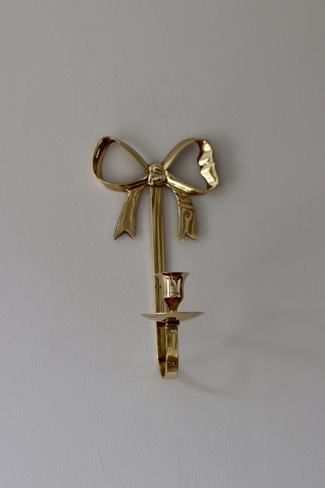 Vintage Brass Bow Sconce - Etsy