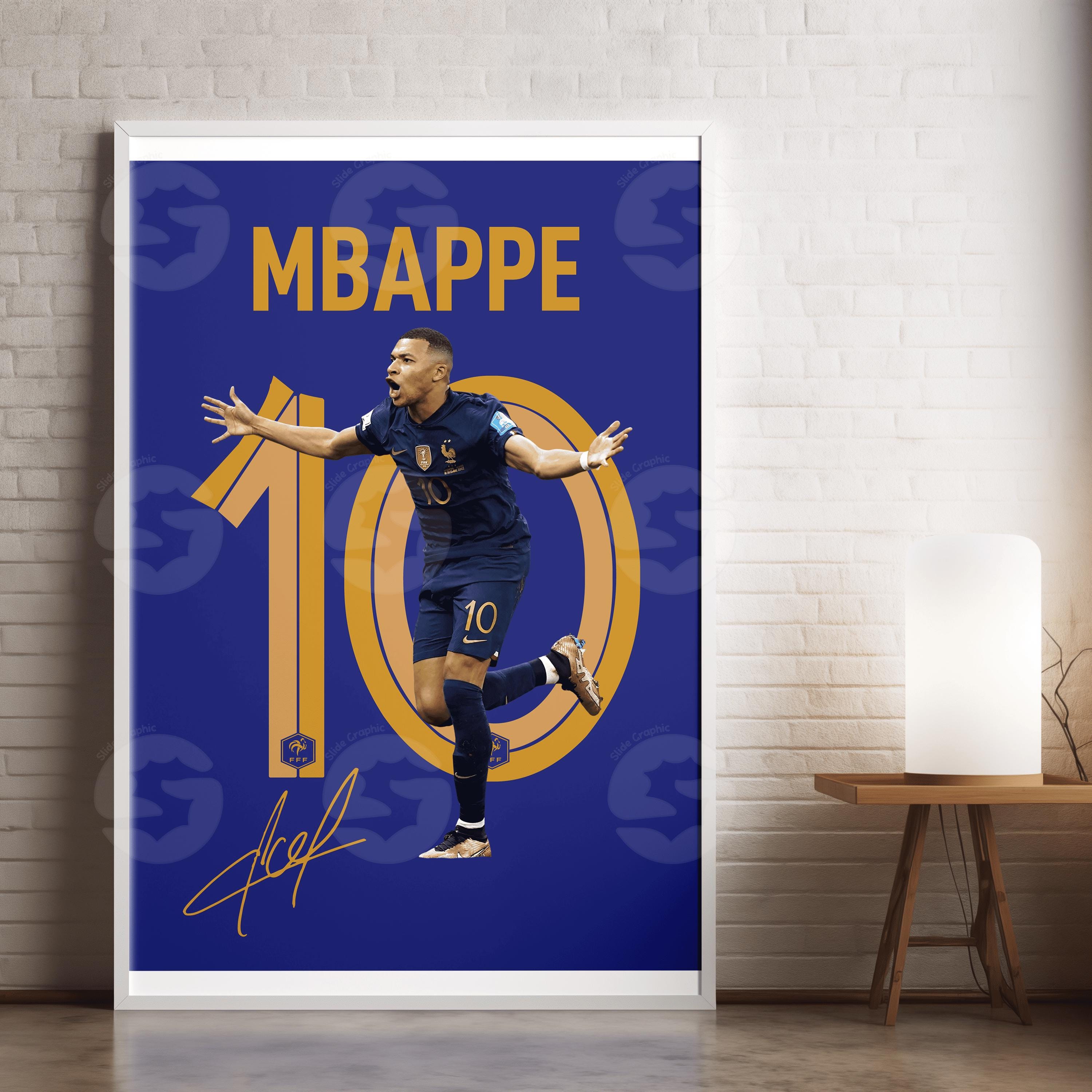 Printable 5 Football Stars Poster, Ronaldo Messi Mbappe Neymar Yamal ...