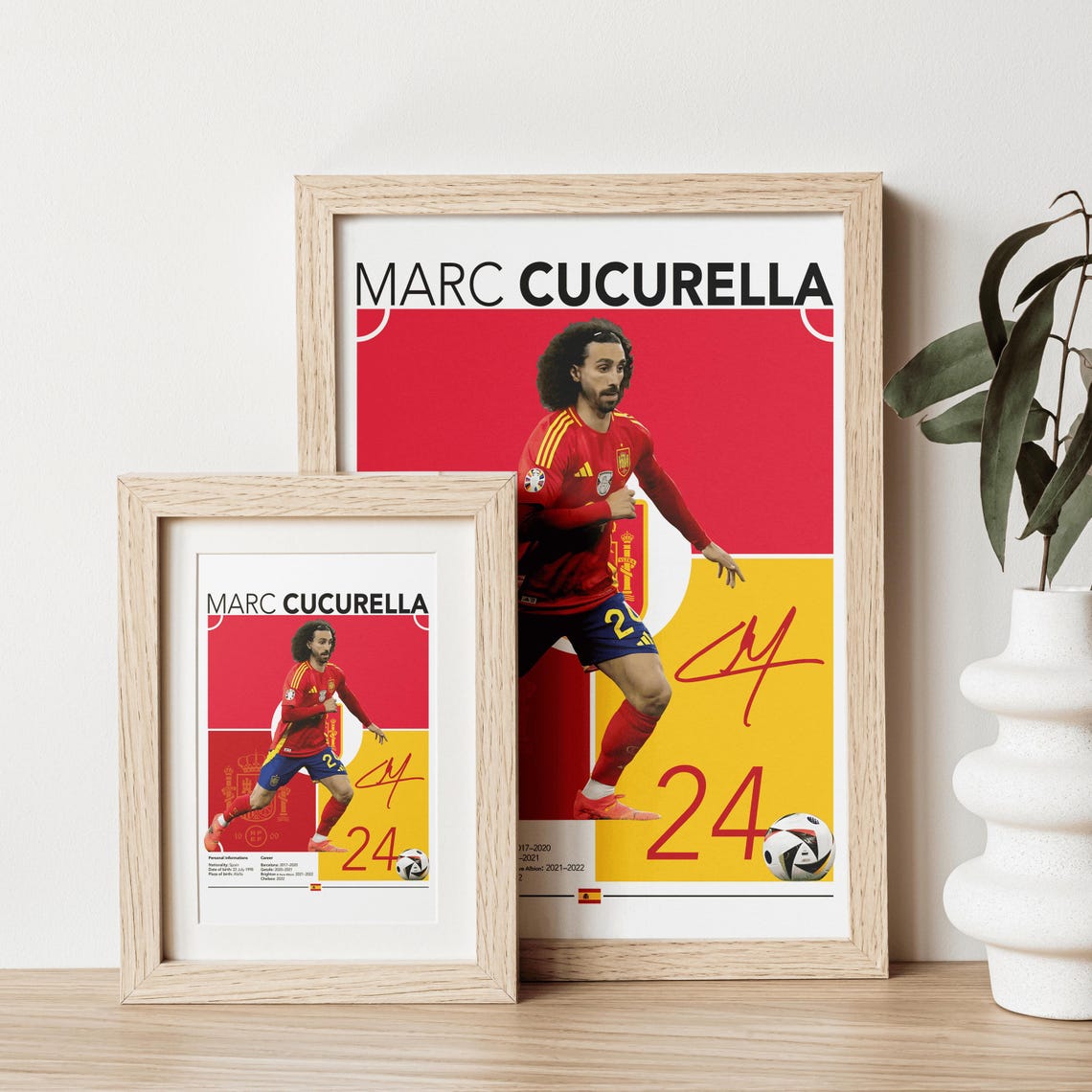 Marc Cucurella Poster, Spain Football Print, Soccer Gifts, Sports ...
