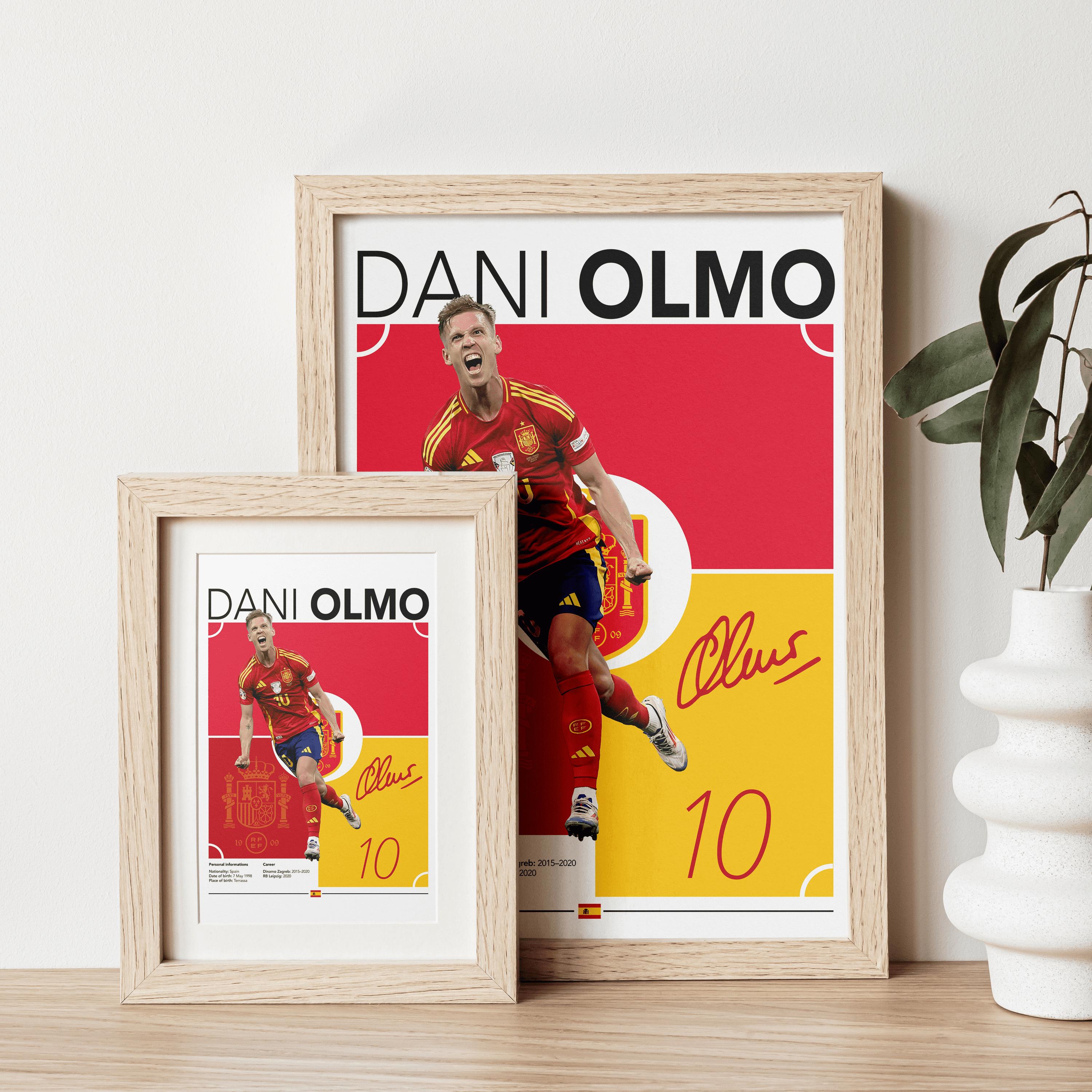 Dani Olmo Poster, Spain Football Print, Soccer Gifts, Sports Poster ...