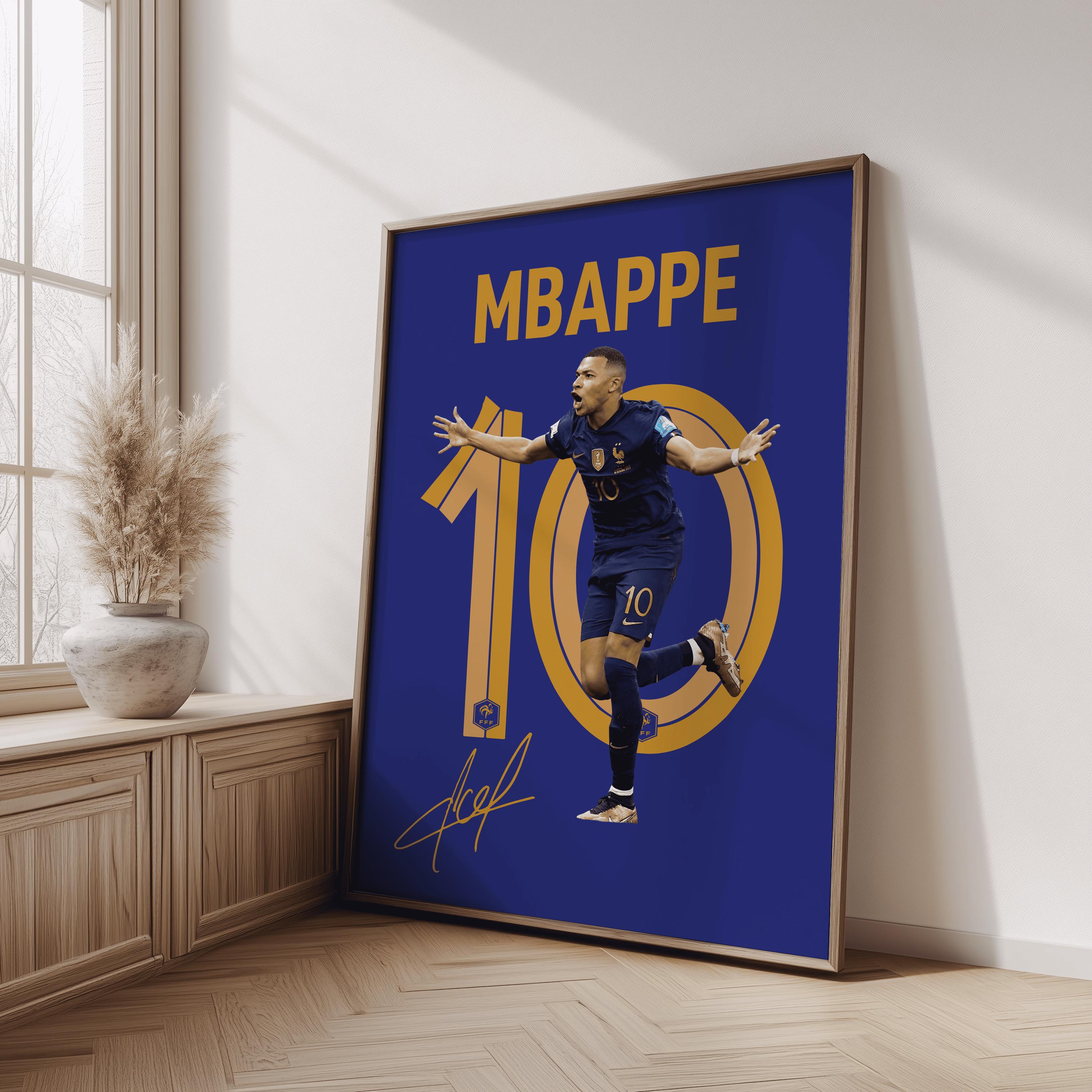 6 Printable Football Stars Posters, Ronaldo Messi Mbappe Halaand M ...