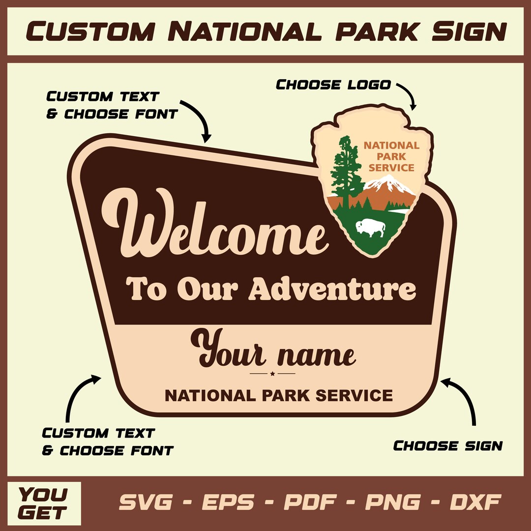 NPS Inspired, Custom National Park Sign | Personalized Camp Wedding ...