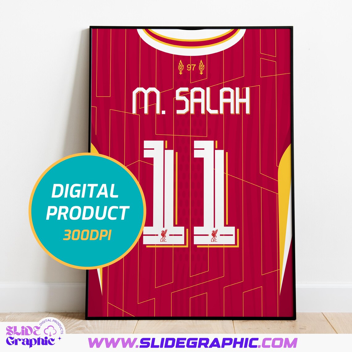 Mohamed Salah Poster, Liverpool Football Player , Soccer Gifts, Sports ...