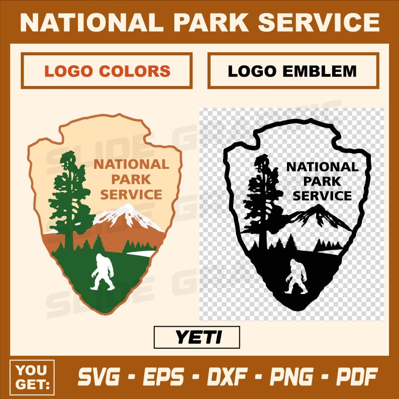 Yeti National Park Service Logo Wildlife, Emblem and Color Logos, NPS ...