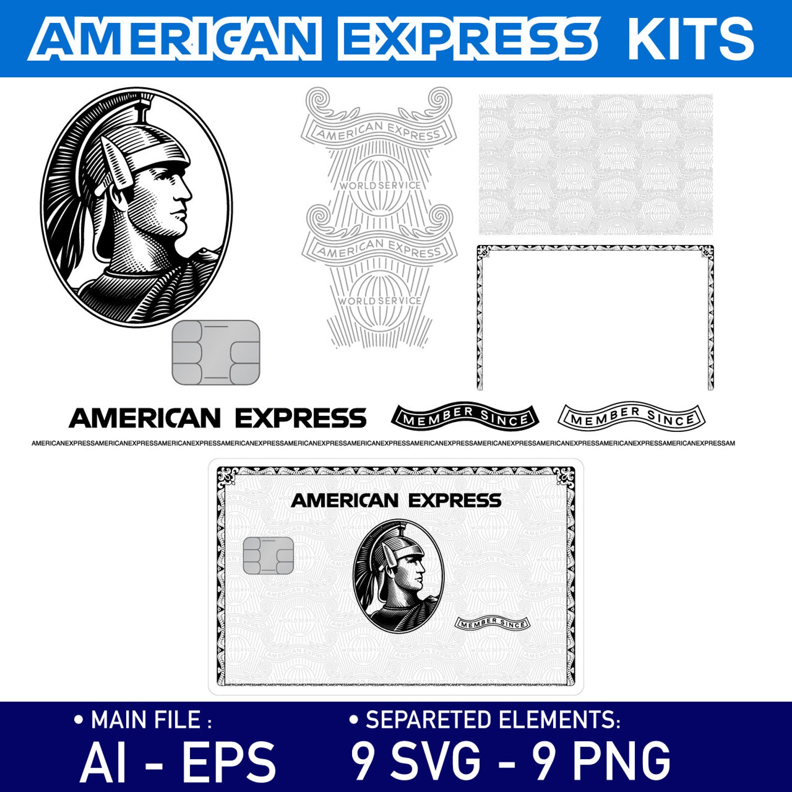 Bundle of American Express Template & Elements Kit Vectors American ... Bundle of American Express Template & Elements Kit Vectors American ...