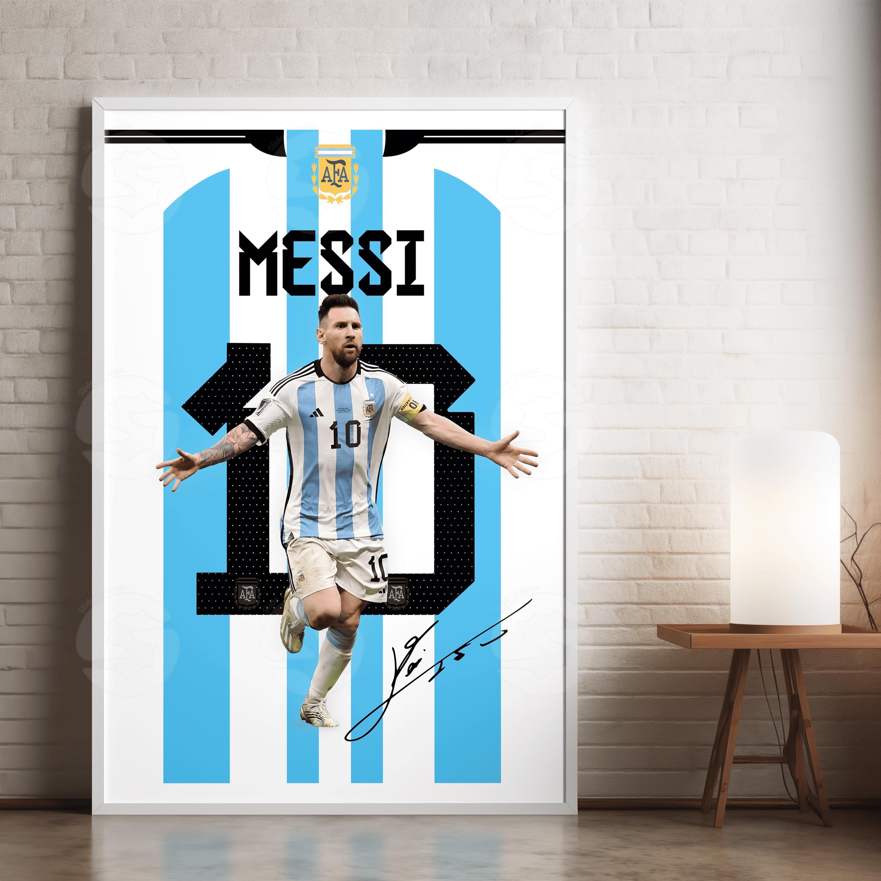 Printable 5 Football Stars Poster, Ronaldo Messi Mbappe Neymar Yamal ...
