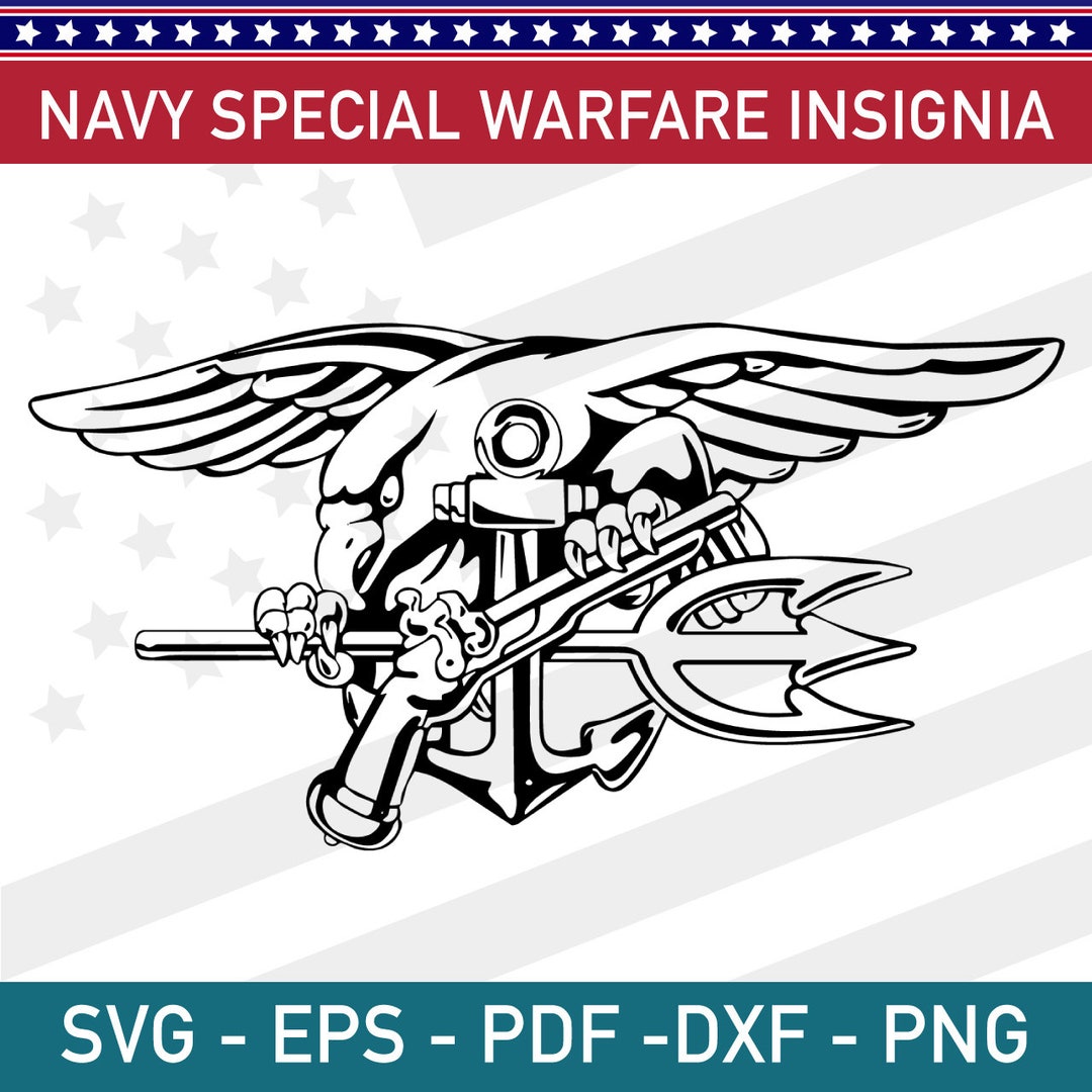Navy Special Warfare Insignia Logo Perfect for Laser Cutting Machines ...