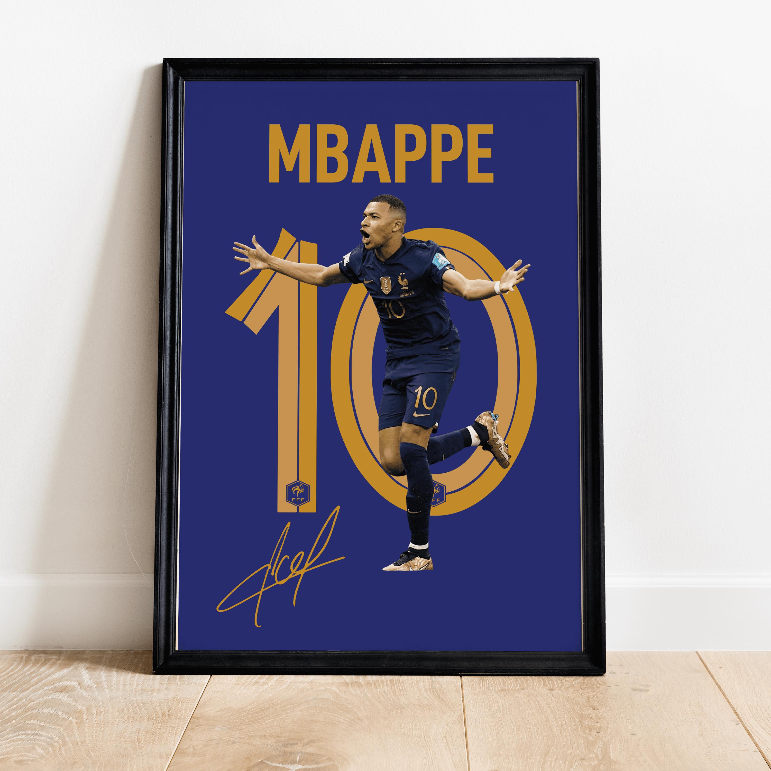 Mbappe Wall Art, Printable Football Player Star Poster, Jersey Back ...