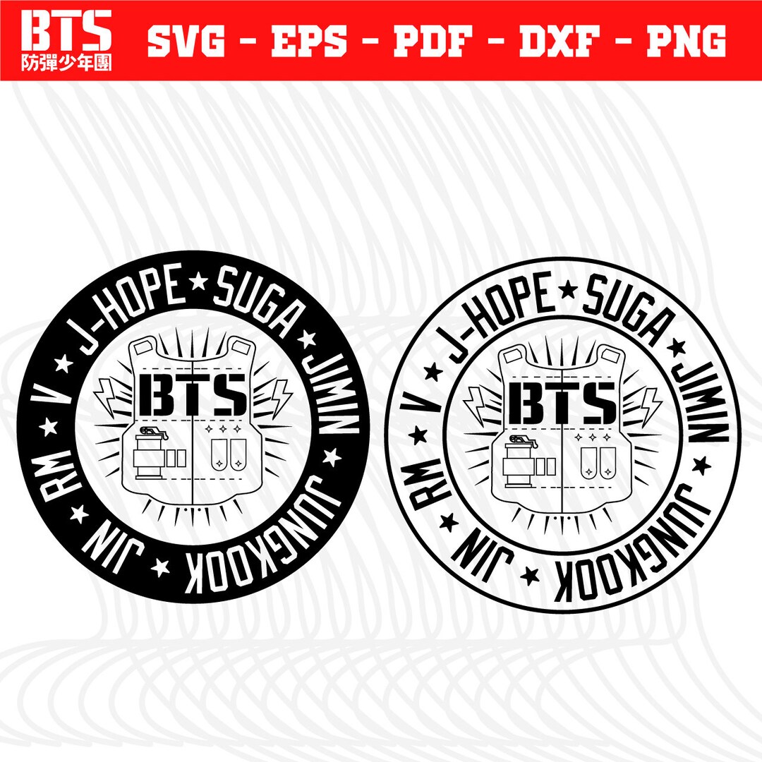 BTS Logo - Bangtan, Jimin, Jin, Jungkuk, RM, V, J-hope, Suga - Kpop ...