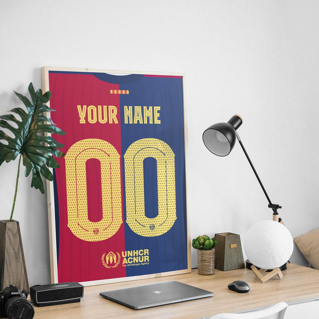 FC Barcelona Personalized Poster, Custom Football Wall Art ...