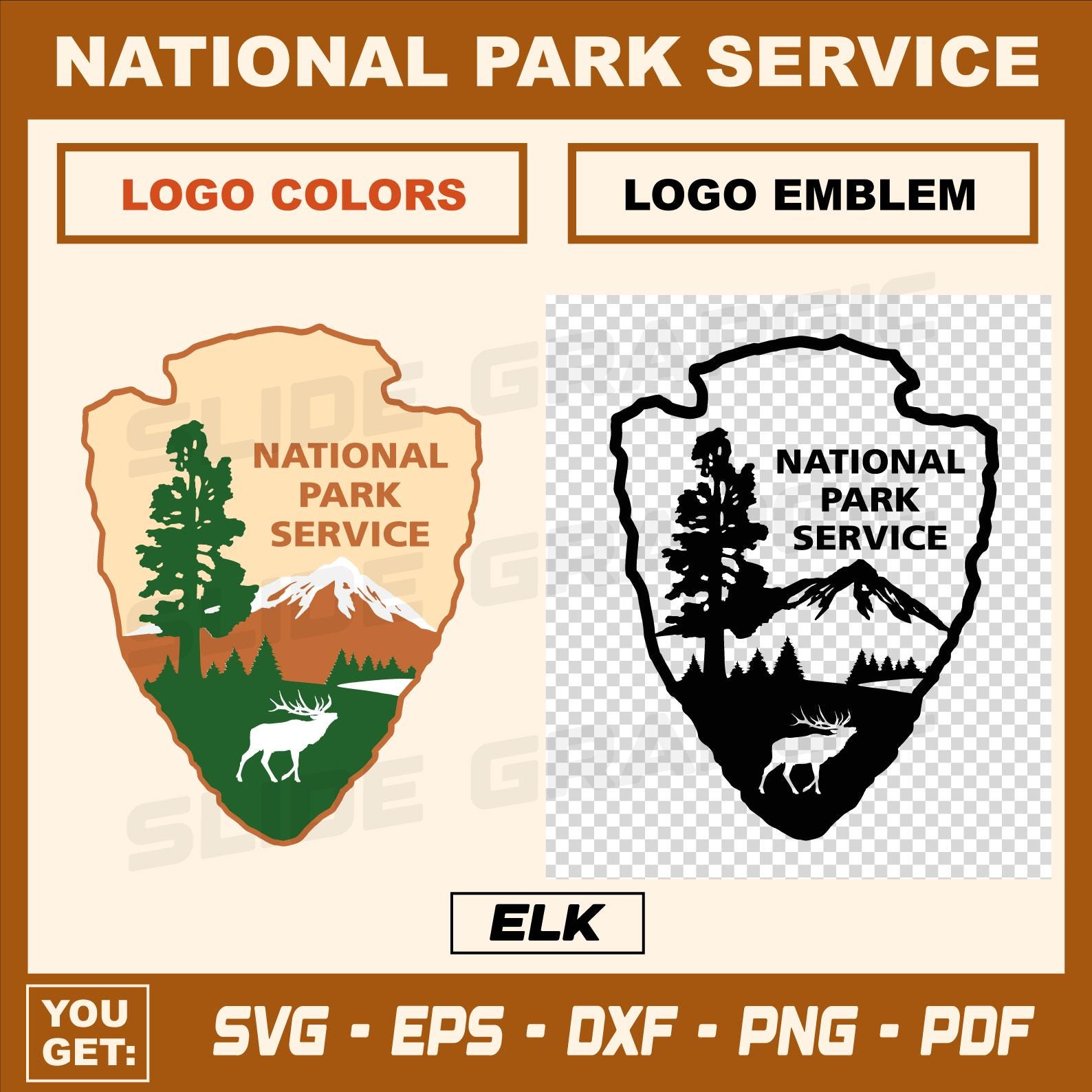 ELK National Park Service Logo Wildlife, Emblem and Color Logos, NPS ...