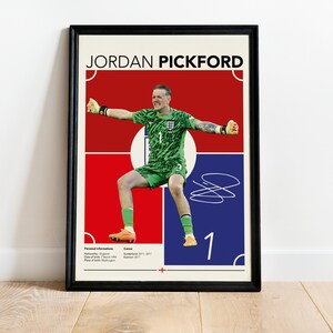 Jordan Pickford Wall Art, England Soccer Print, Soccer Gifts, Football ...