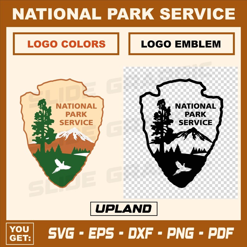 Upland National Park Service Logo Wildlife, Emblem and Color Logos, NPS ...
