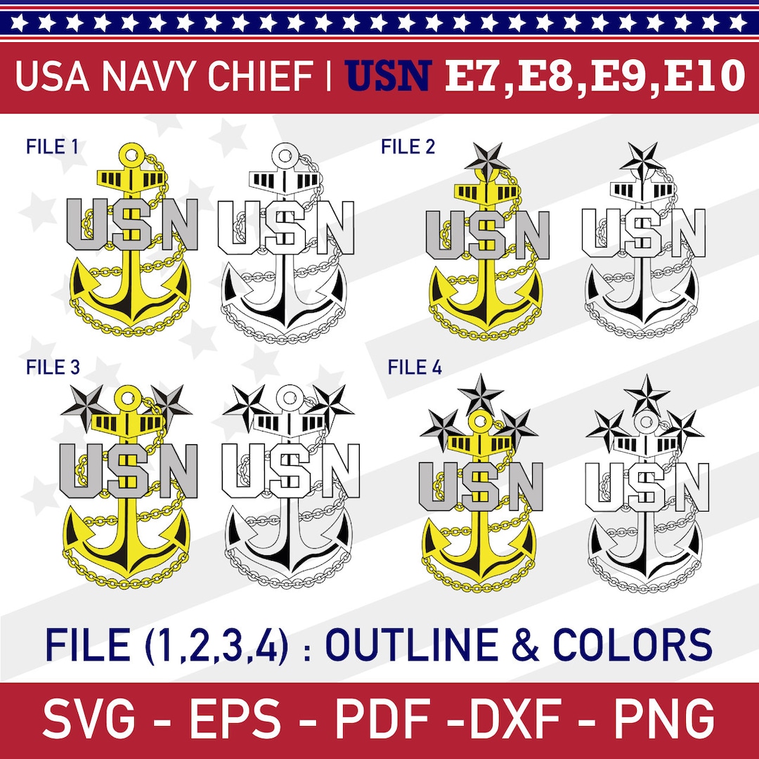 US Navy Chief Petty Officer Rank Insignia Rating Anchors - Etsy