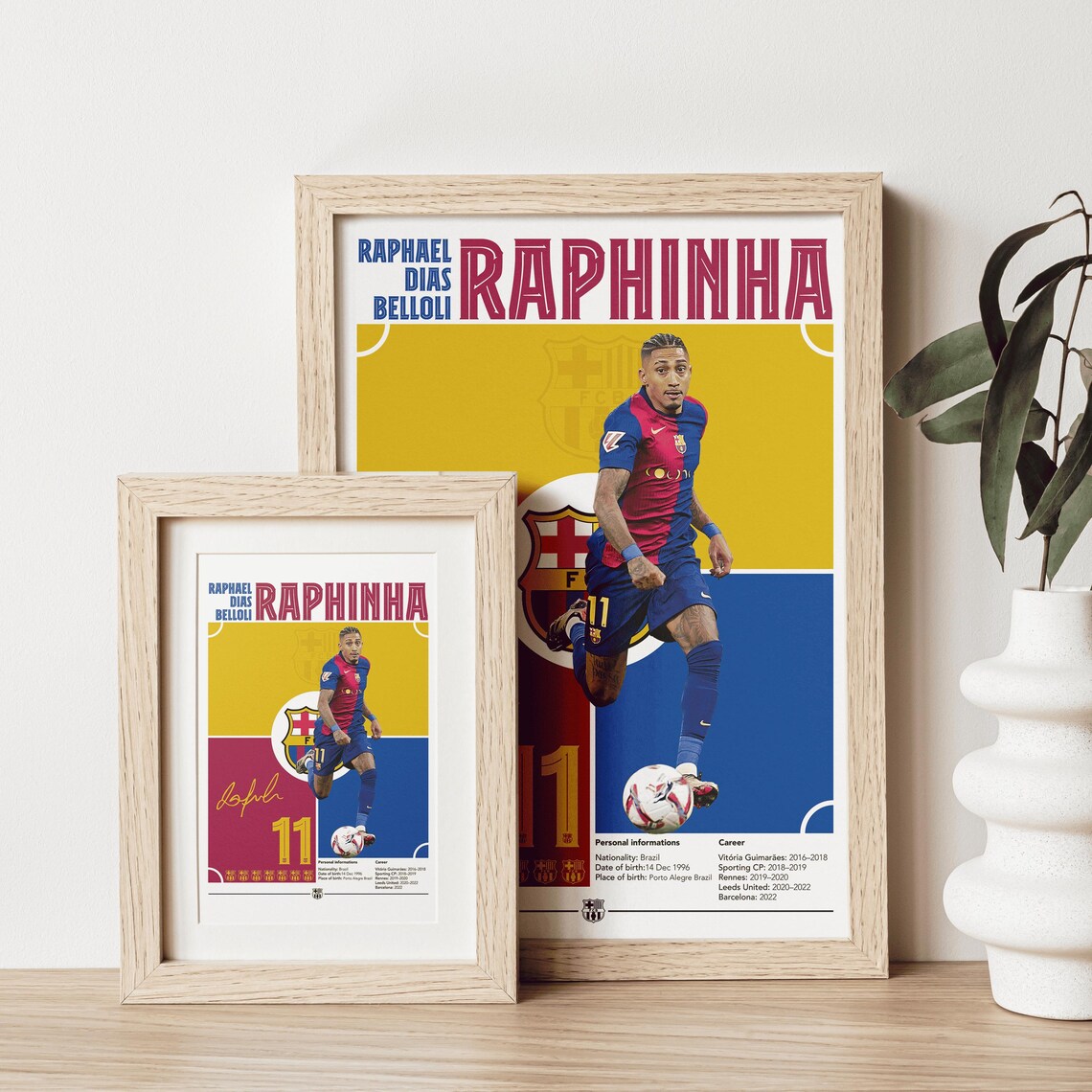 Raphinha Poster, FC Barcelona Football Player , Soccer Gifts, Sports ...