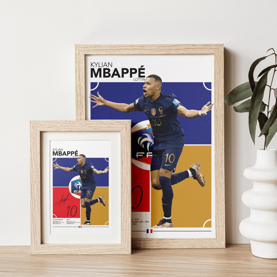 Kylian Mbappé Poster, France National Football Player , Soccer Gifts ...