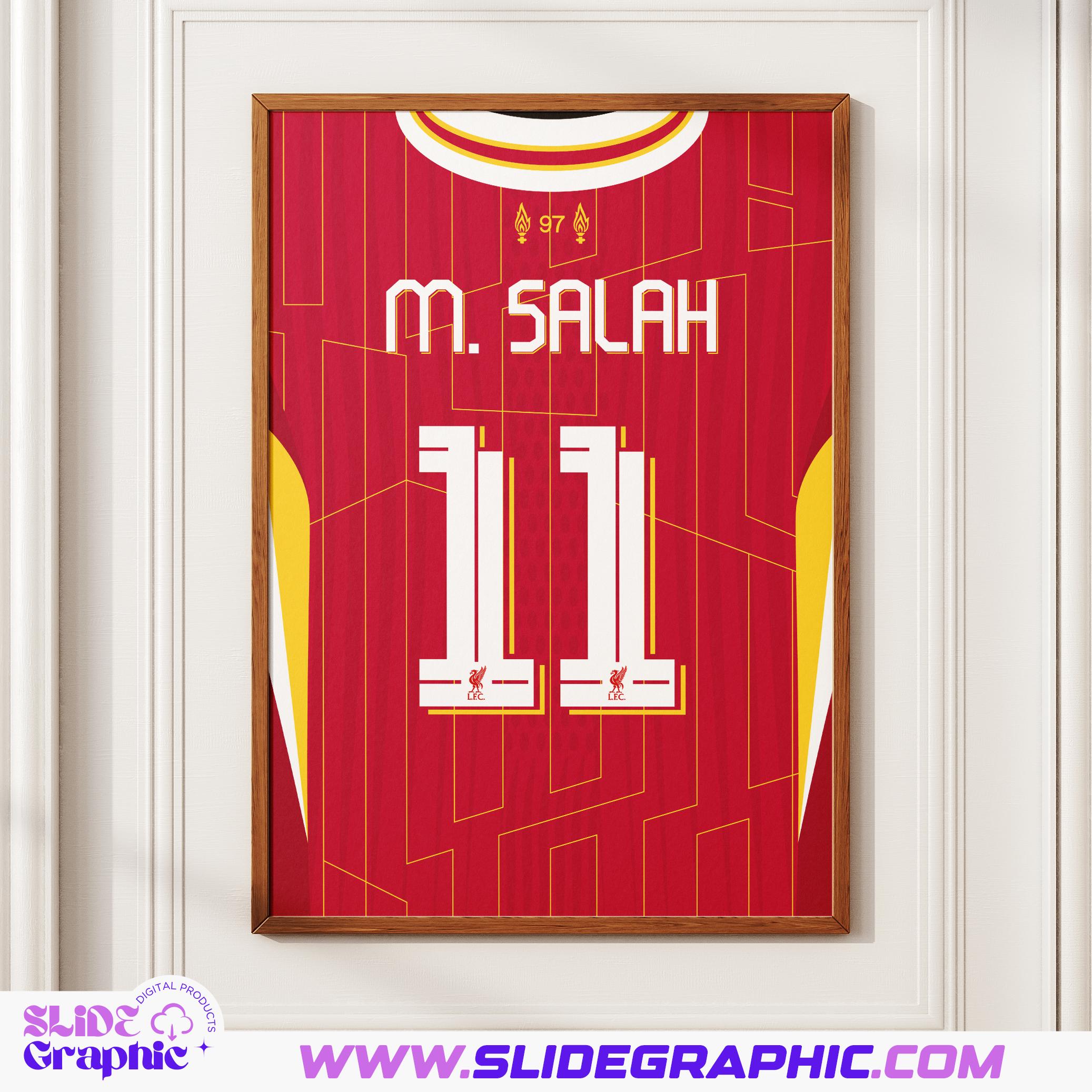 Mohamed Salah Poster, Liverpool Football Player , Soccer Gifts, Sports ...