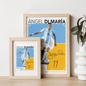 Angel Di Maria Wall Art, Argentina Soccer Print, Soccer Gifts, Football ...
