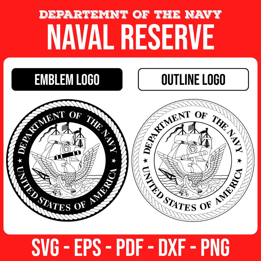 SVG Emblem & Outline 2 Logos of US of America Department of the NAVY ...