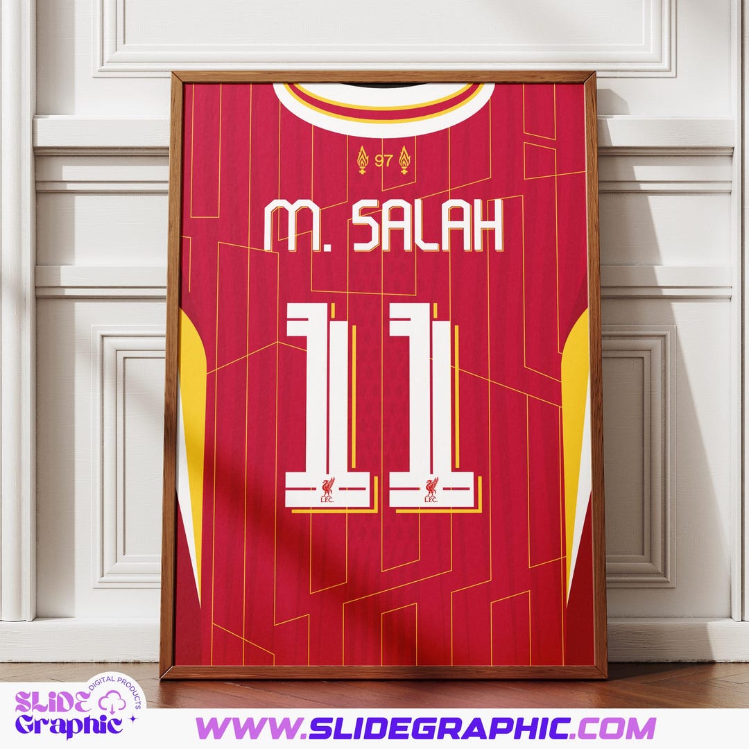 Mohamed Salah Poster, Liverpool Football Player , Soccer Gifts, Sports ...