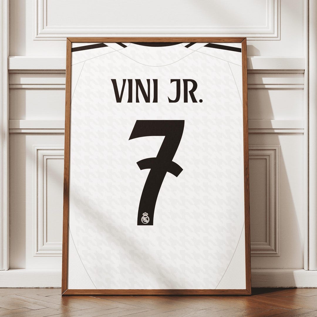 Vini JR Real Madrid Wall Art, Printable Football Player Star Poster ...