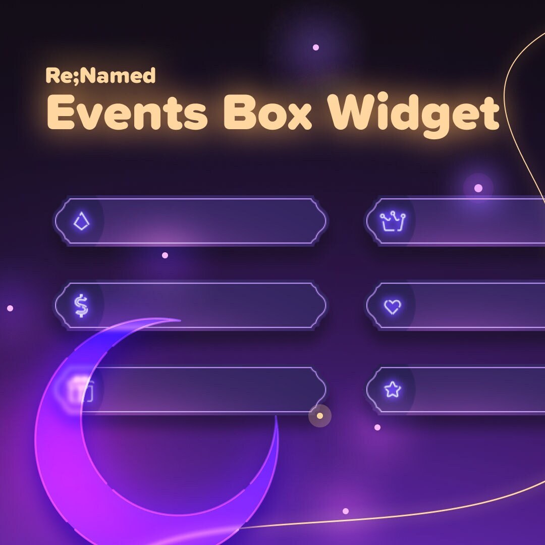Animated Events Box Widget: Customizable Streamelements Widget - Etsy