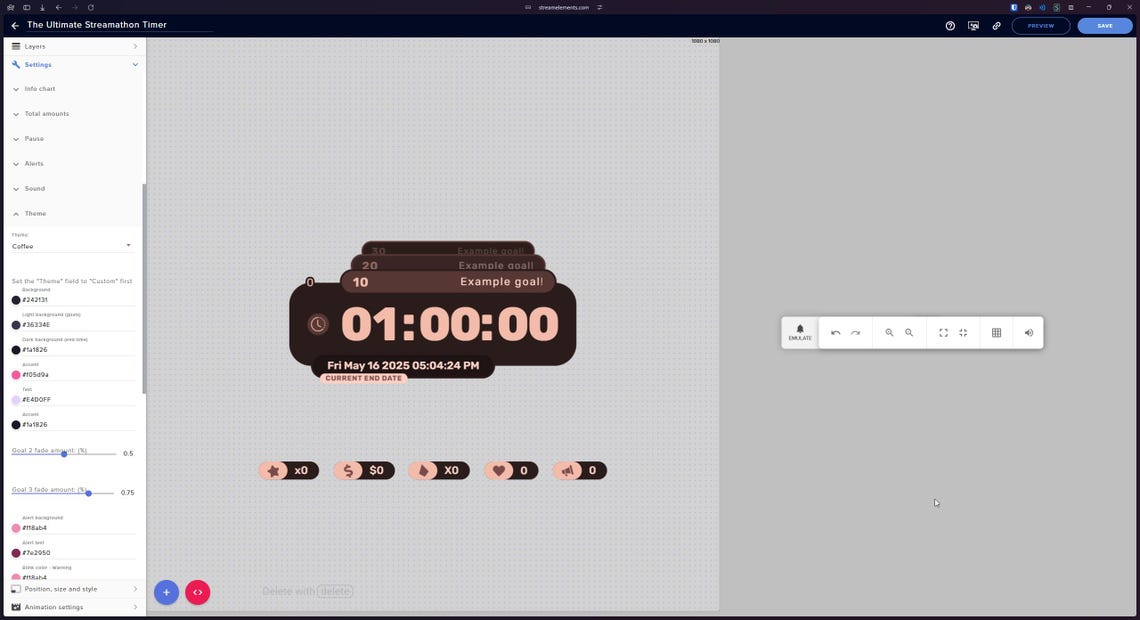 The Ultimate Streamathon Timer - Highly Customizable Marathon Widget ...