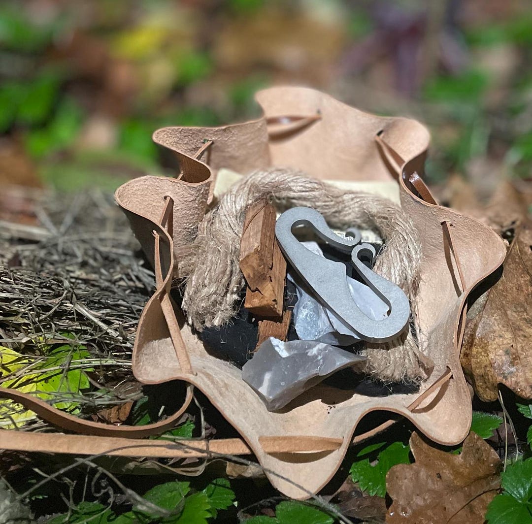 Firesteel Set - Firesteel With Tinder & Charcloth in an Aluminum Tin ...