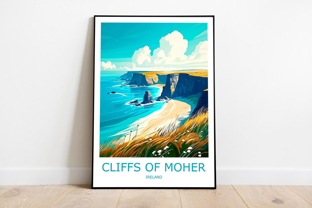 Cliffs of Moher Travel Print Cliffs of Moher Wall Art Cliffs of Moher ...