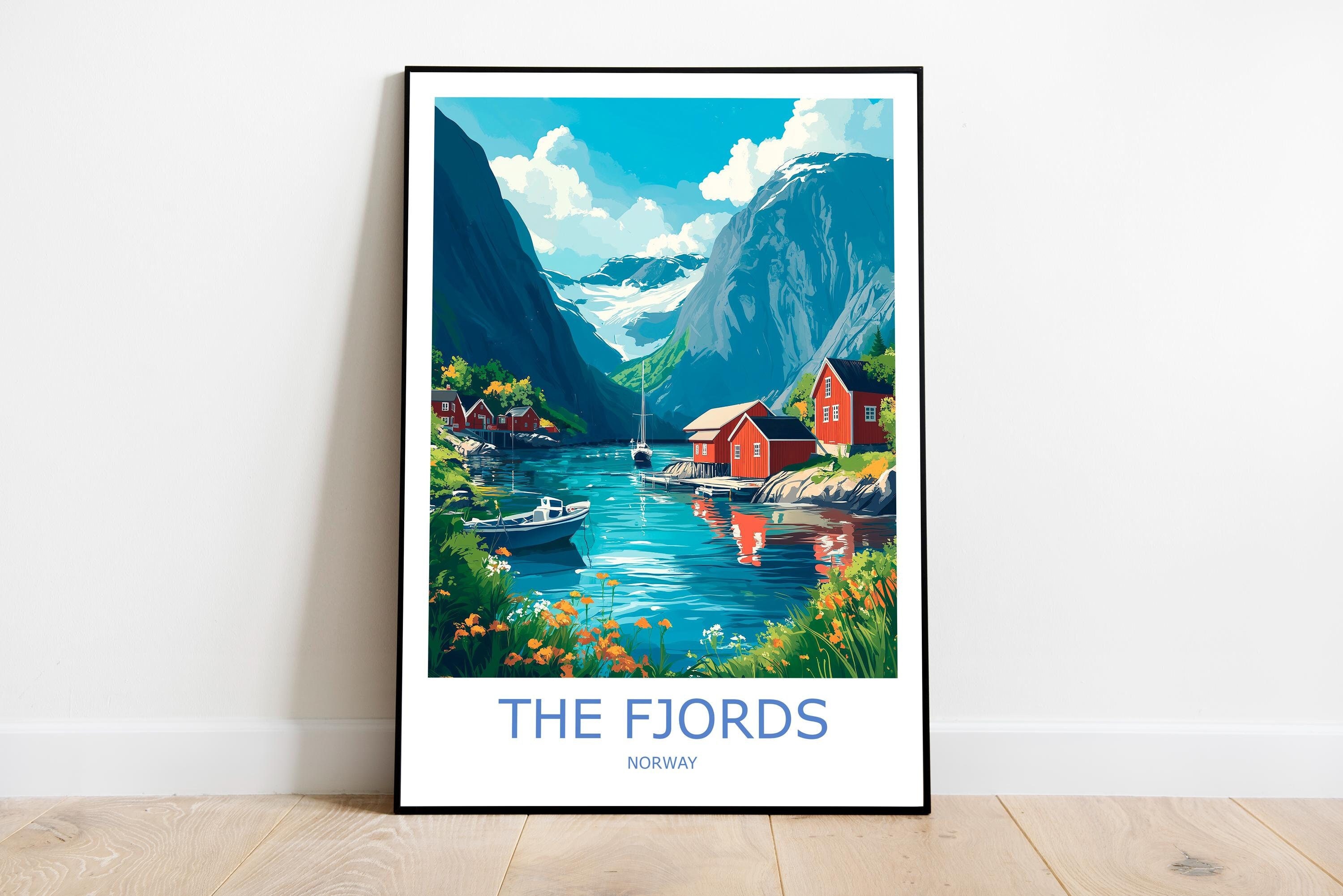 Fjords Travel Print Fjords Wall Art Fjords Travel Poster Fjords Gift ...