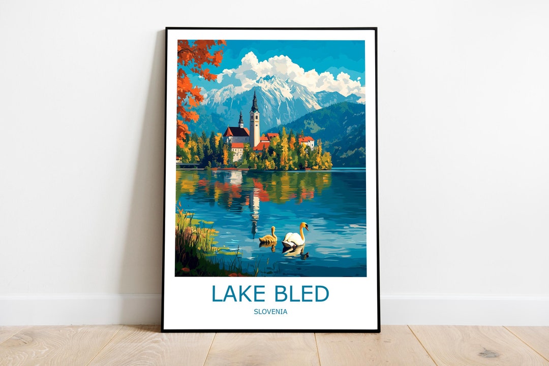 Lake Bled Travel Print Lake Bled Wall Art Lake Bled Poster Lake Bled ...