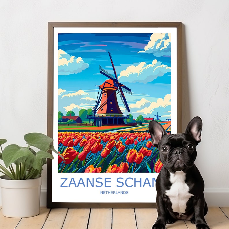 Zaanse Schans Travel Print Zaanse Schans Wall Art Zaanse Schans Poster ...