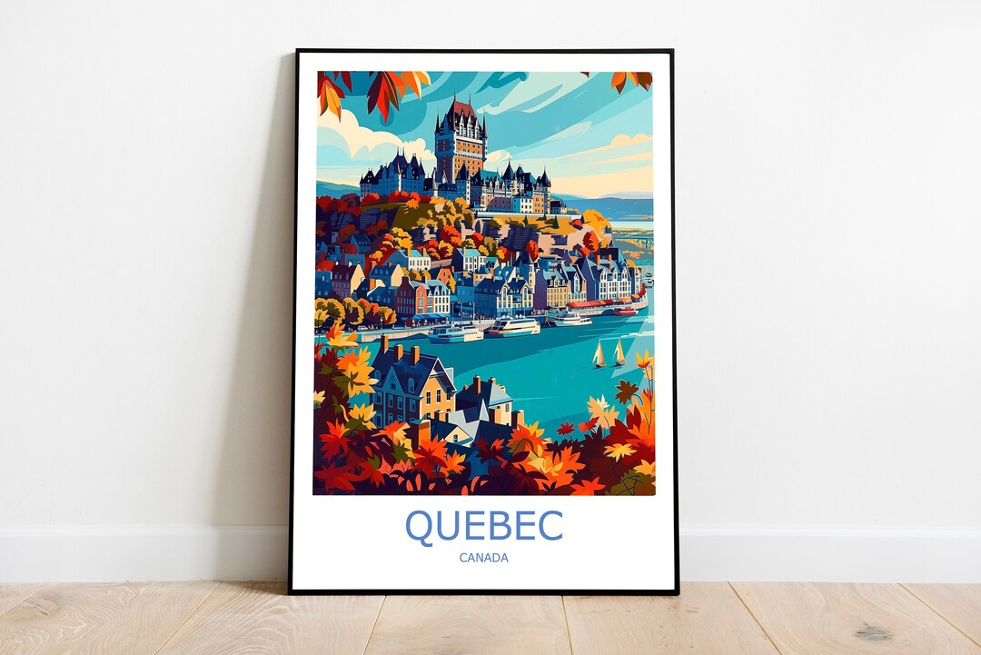 Quebec Travel Print Quebec Wall Art Quebec Travel Poster Quebec Gift ...