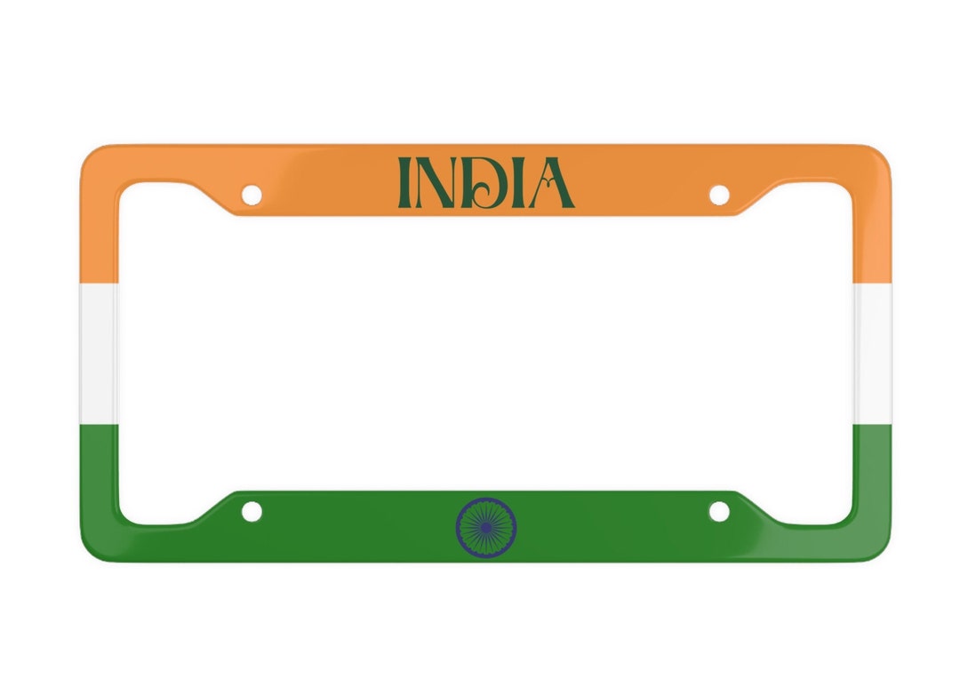 India Flag Car Accessory, Indian License Plate Frame Gift - Etsy