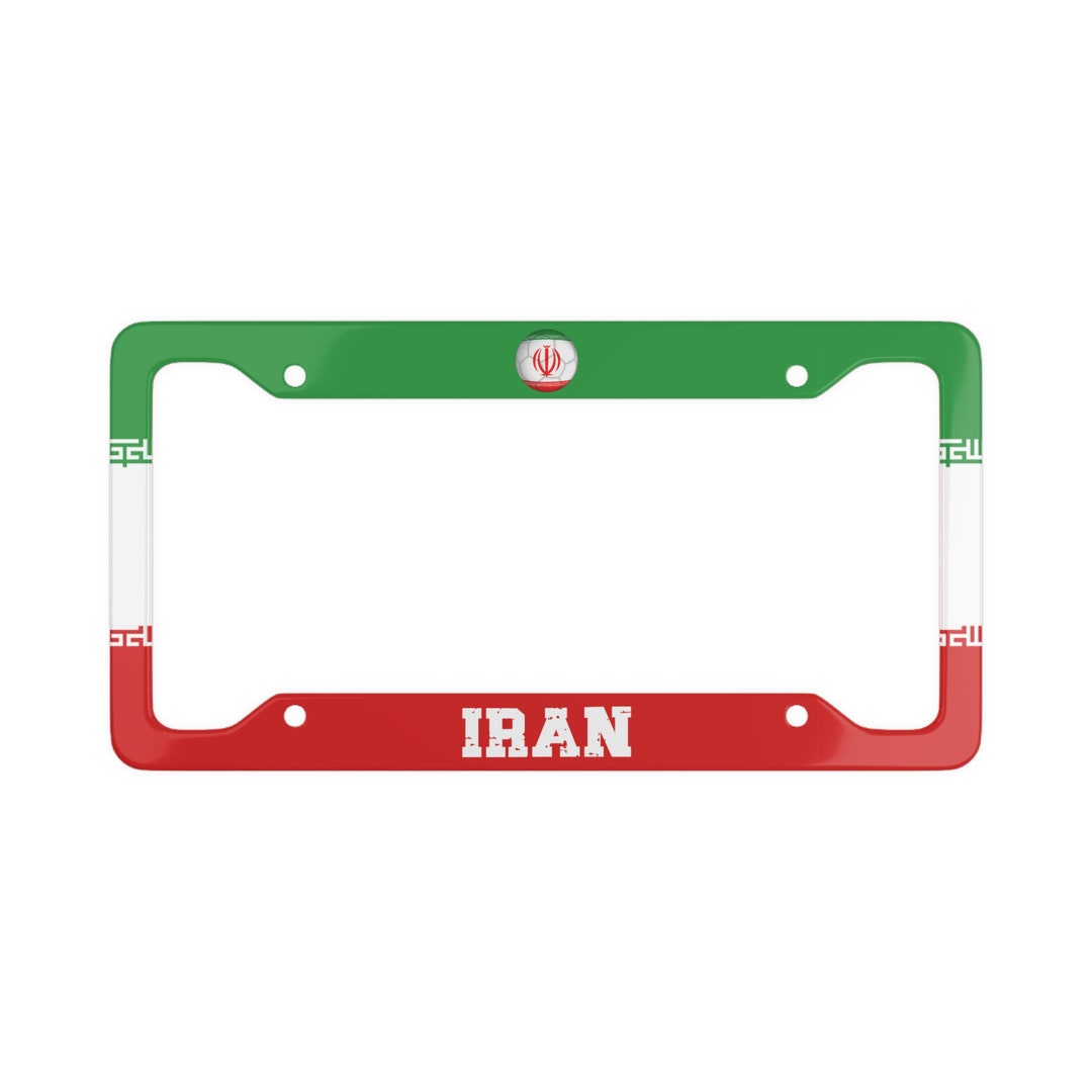 Iran License Plate Frame, Iranian Flag Personalized Gift, IR Custom Car ...
