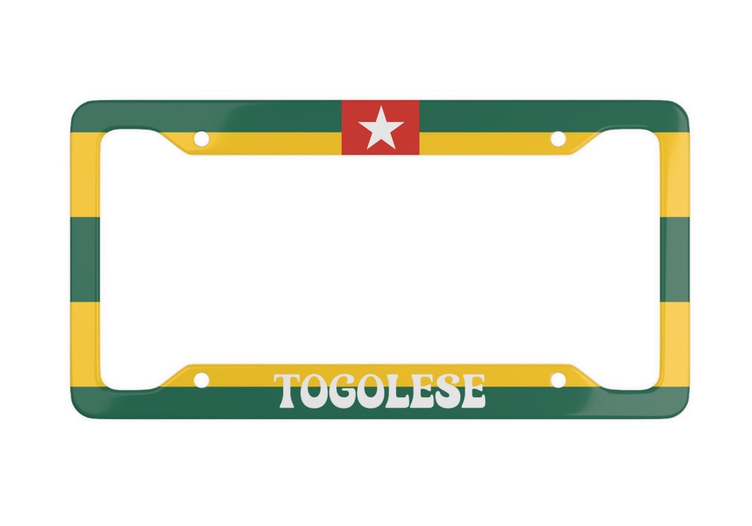 TOGOLESE Personalized License Plate Frame , TOGO Flag Custom Car Plate ...