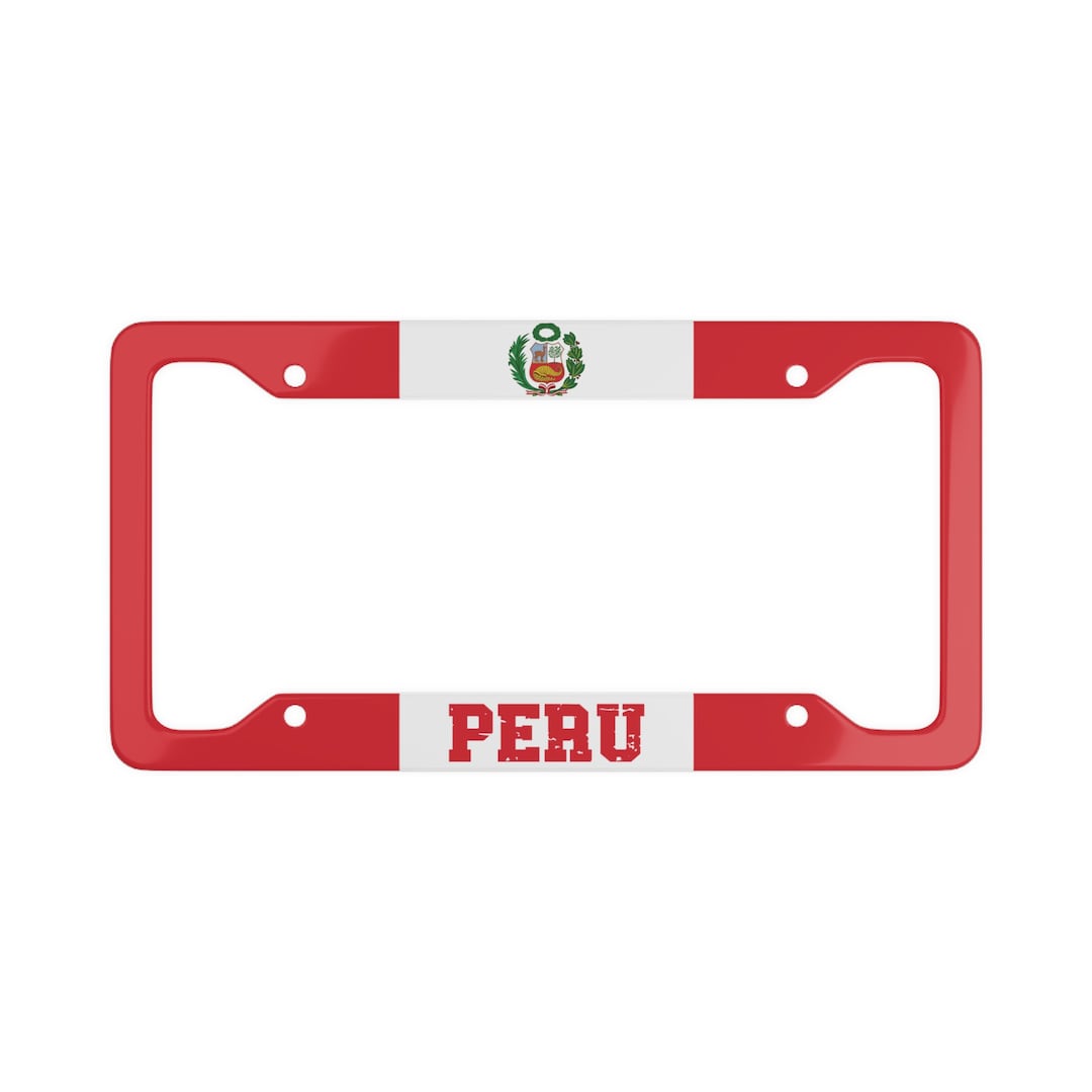 Peru Custom License Plate Frame - Etsy