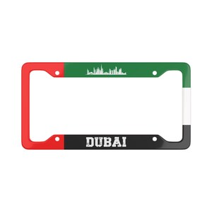 United Arab Emirates License Plate Frame, Dubai Flag Personalized Gift ...