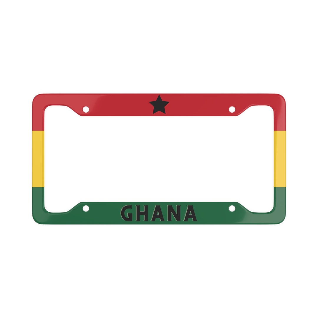 Ghana Personalized License Plate Frame Ghana Flag Custom Car Plate GH ...