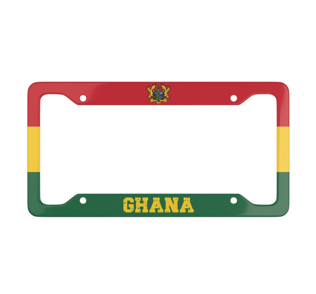 Custom Ghana License Plate Frame, Ghana Coat of Arms - Etsy