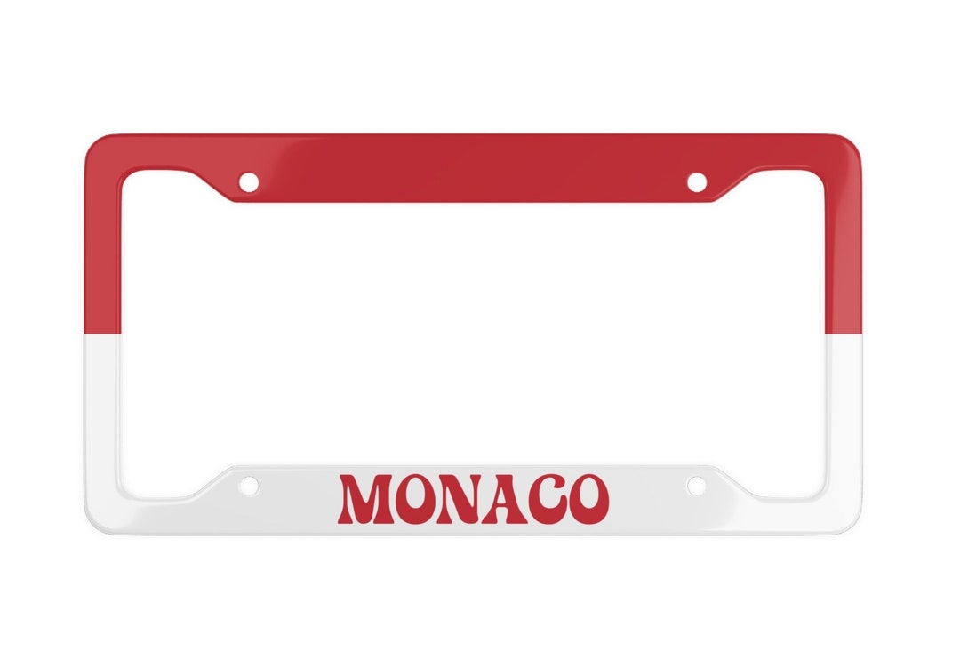 MONACO Personalized License Plate Frame, Monaco Flag Custom Car Plate ...